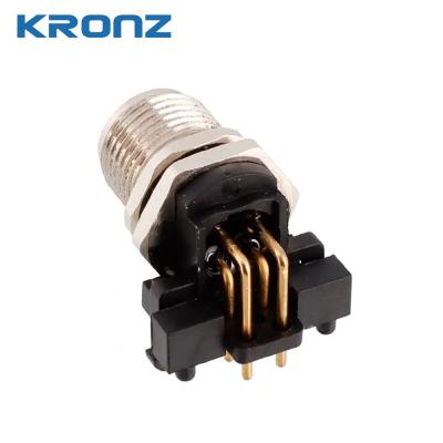 China M12 Conector 2 3 4 5 6 7 8 12 Pin A B D Código parafusos de fecho de conector masculino ângulo à venda