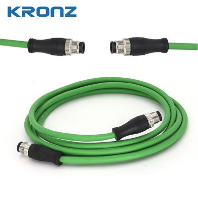 China BN Wire Color M12 Connector For Harsh Environments Ambient Temperature -25- 85C Brass Contact Nut Material for sale