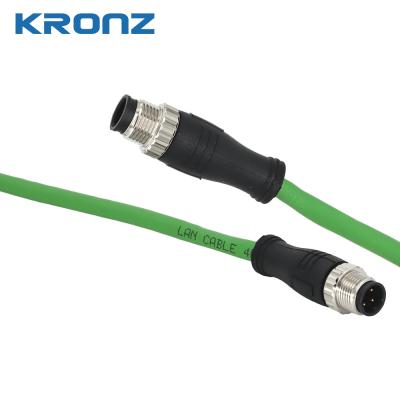 China BN Wire Color M12 Connector For Harsh Environments Ambient Temperature -25- 85C Brass Contact Nut Material for sale