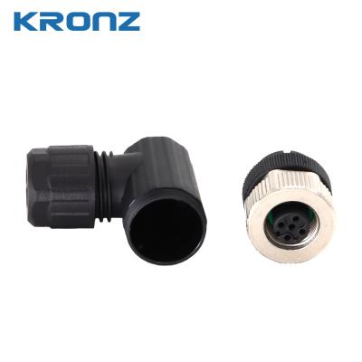 Cina M12 Industrial Field-wireable Connector 5 Pin con presa di cavo ad angolo impermeabile IP67 in vendita