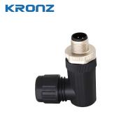 China M12 Sensor Connector Angled Screw Waterproof IP67 Circular Connectors 5-pin A Code for sale