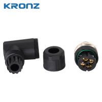 China M12 Sensor Connector Angled Screw Waterproof IP67 Circular Connectors 5-pin A Code for sale