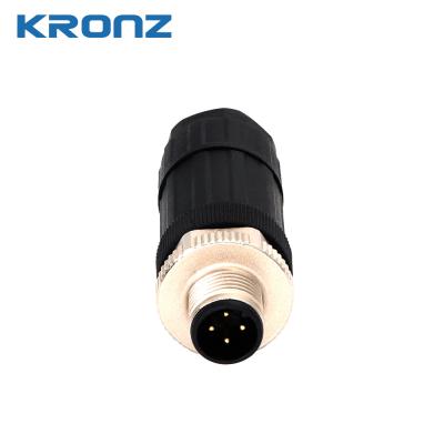 Китай M12 Plug Connector 8 Pin A-code Black Screw Connection For Industrial Applications продается
