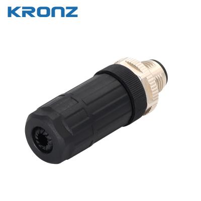 Китай M12 Male Connector 5 Pin with Straight Cable Outlet 60V Industrial Circular Connector продается