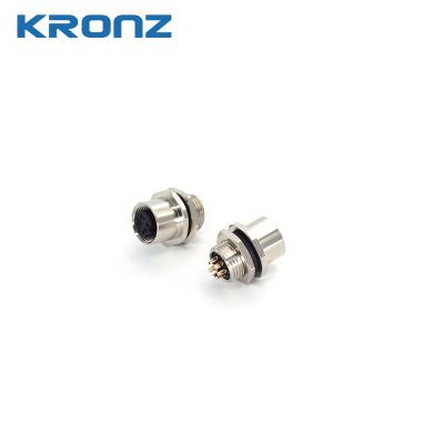 Китай 4-контактный гнездовой фланцевый разъем 4-контактный авиационный разъем заднего монтажа M12 панельный разъем продается