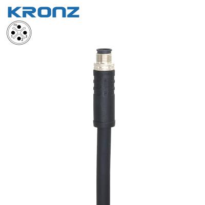 China M12 connector male 2M cable S-code IP67 suitable for industrial automation for sale