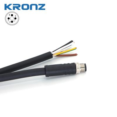 China M12 connector 2M cable T-code IP67 protection used for industrial automation for sale