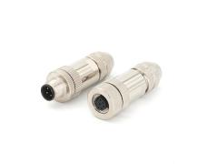 M12 금속 커넥터 IEC 61076-2-101 표준 8 핀 여성 필드 조립 커넥터