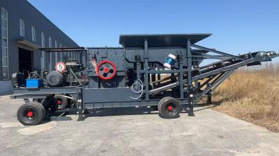 China Mobile impact crusher crushing station. Flexible mobility, simple site requirements, no need to build factories. for sale