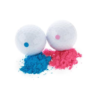 China Boomwow Exploding Pink Blue Powder Gender Reveal Golf Balls For Baby Announcement Party for sale