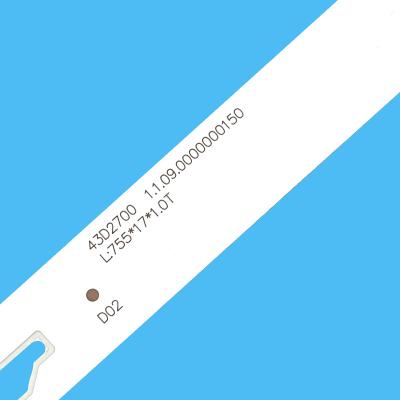 Cina 755mm Tcl Backlight Replacement For 43HR332M07A0 V2 4C-LB430T-HR1CK 43A9000 43D2700 in vendita
