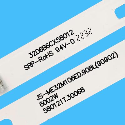 Cina JS-ME32M106ED.908L 90902 Led Strip For Tv Backlight 32D6B6CX58012 MS-T320-3030-08A in vendita