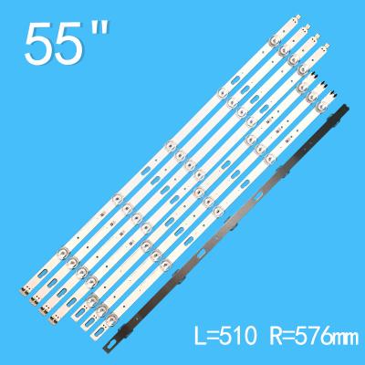 Cina 3v LED Backlight Strip For V0T7-550SMA-R0 UE55AU7175UXXC UE55AU7172UXXH UE55TU8005 in vendita