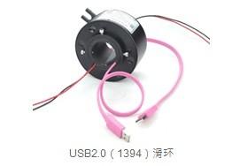 China 1 channel USB 2.0 with 8 cicuits signal of hold size 25.4mm through bore USB slip ring for sale