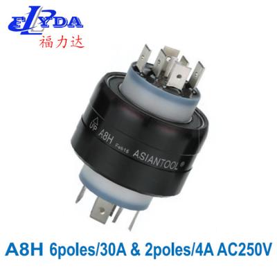 China A8H mercury slip rings 2poles/30A&2poles/4A for sale