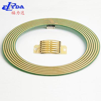 China OD 56mm with thickness 20mm, hole size 12.7mm of pancake slip ring 2 signal circuits/wires for sale
