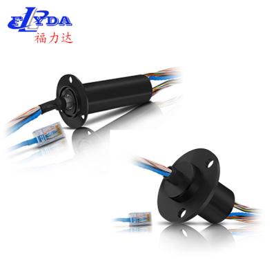 China Ethernet slip ring 1 channel 100BaseT mini OD 22mm with 6 circuits 2A+2 circuits 5A for sale