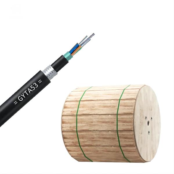 Quality GYTA53 Armoured Direct Buried Fiber Optic Cable 12-48 Cores for sale
