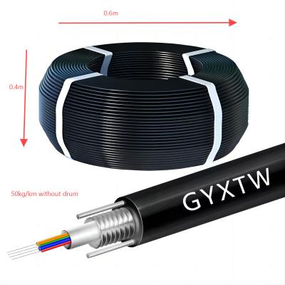 China GYXTW Outdoor Single Mode Fiber Optic Cable 12 Core Aerial Armoured for sale