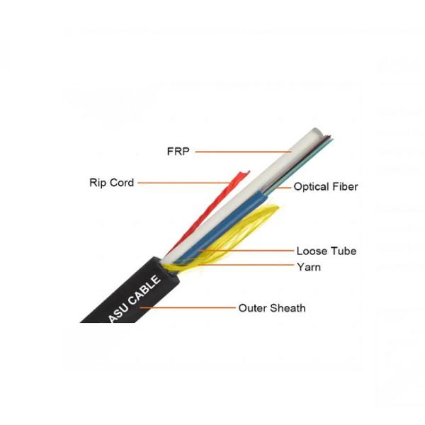 Quality 12-Core ADSS ASU Fiber Optic Cable G.652D Aerial Self-Supported for sale