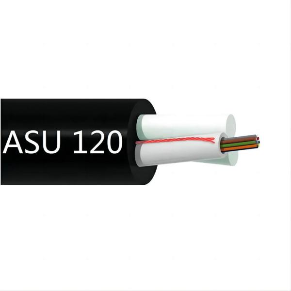 Quality ASU-12b1.3 12 Core Aerial Fiber Optic Cable 120m Span for sale