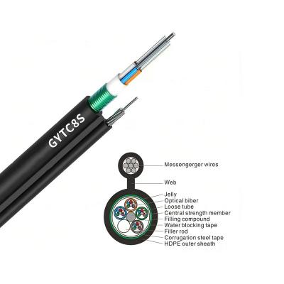 空中図 8 装甲型光ファイバーケーブル Gytc8s 8 コア 屋外