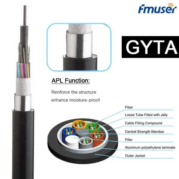 Quality GYTS 96 Core Armored Fiber Optic Cable for Underground Duct for sale