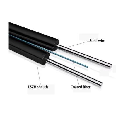 FTTH Drop Fiber Optic Cable GJXH 1 Core 1-4 fibers