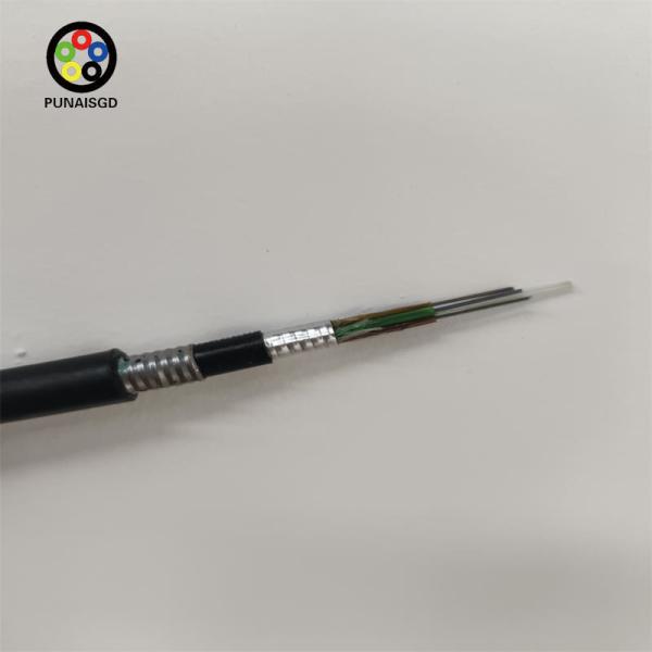 Quality 24 Core GYFTS53 Direct Buried Fiber Optic Cable PE Jacket for sale