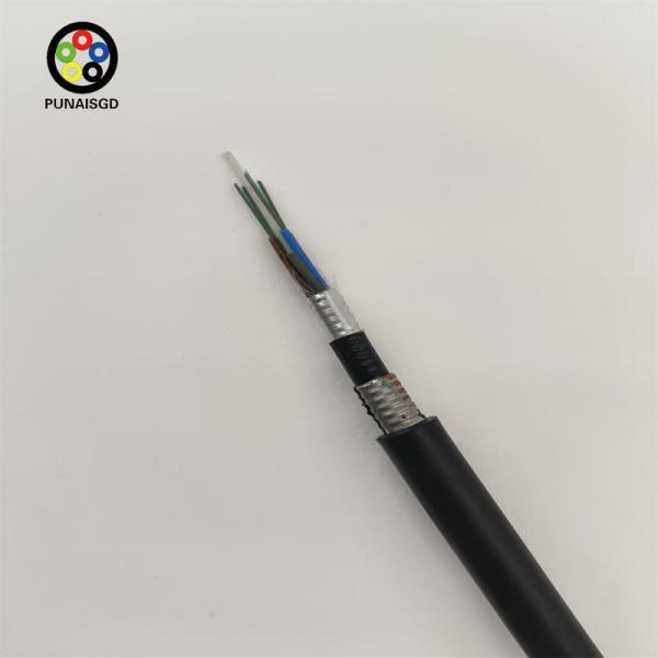 Quality 24 Core GYFTS53 Direct Buried Fiber Optic Cable PE Jacket for sale