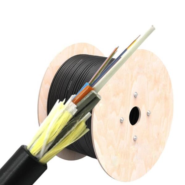 Quality ADSS Fiber Optic Cable G652.D 24-144 Core Single Mode 4km/Drum for sale