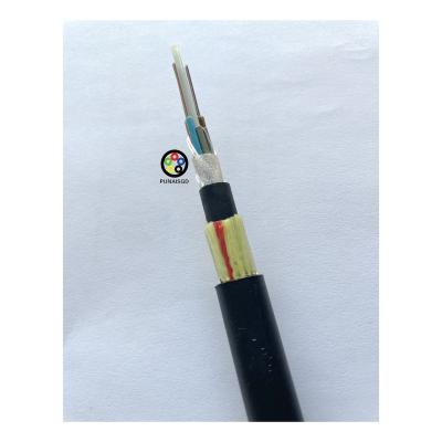 China ADSS FIBER OPTIC CABLE Non Metallic Singlemode 24 Core Aramid Yarn FRP Uni Loose Tube GYFXTY Fiber Optical Cable for sale