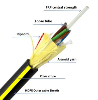 Китай ADSS Волоконно-оптический кабель воздушный одиночный / двойной куртка 12 24 48 72 96 144 288 Ядро наружного волокна продается