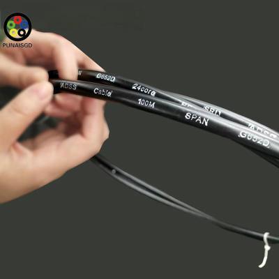 China Adss Fibra Óptica Cabo Dieléctrico Exterior Single Jacket Jacket Duplo 48 Núcleos 24 Núcleos 12 Núcleos for sale