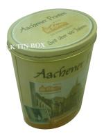 China Stackable Metal Oval Tin Box  For Gift Packaging for sale