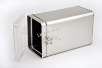 China Silver Sandblasting Rectangular Coffee Tea Tin Containers With Plastic Lid for sale