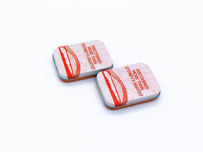 China Small Metal Wire Hinged Condom Tin Box With Printing And Embossing for sale