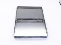China 3d Embossed Metal Rectangular Tin Box With Hinged Lid , Rectangular Cookie Tins for sale