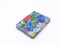 China 3d Embossed Metal Rectangular Tin Box With Hinged Lid , Rectangular Cookie Tins for sale