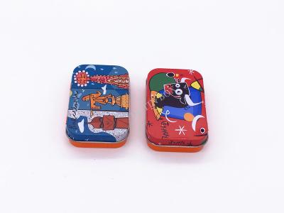 China Rectangular Metal Tin Box With Window Hinge Gift Cards Packaging Small Metal Tins for sale