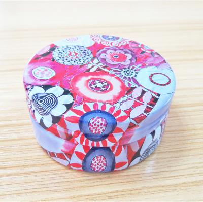 中国 缶のあたりで印刷されるCMYKを包む円形の化粧品の粉の構造の錫箱 販売のため