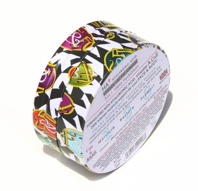 中国 缶のあたりで印刷されるCMYKを包む円形の化粧品の粉の構造の錫箱 販売のため