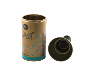 China Customized Fancy Printed Gift Round Matel Tin Box / Round Tin Cans With Conical Lid for sale