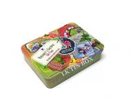 China Cards Gift Storage Rectangular Tin Box Customized Double Sides Matt Varnish for sale
