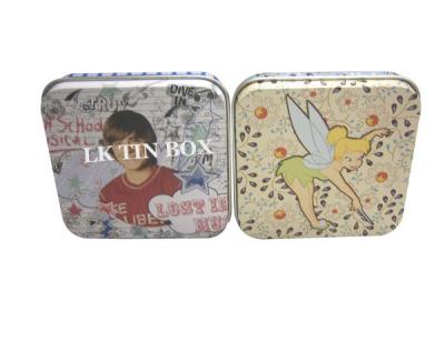 Cina Metallo quadrato su ordinazione stampato delle carte di regalo del contenitore di latta che imballa con la goffratura in vendita