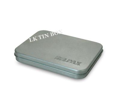 China Hinged Tin Box Rectangular Small Tin Boxes Metal Tin Canister CMYK Printing for sale