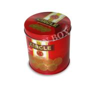 China Empty Decorative Custom Gift Round Tin Box With Printing And Embossing for sale
