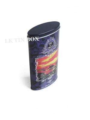 China da caixa oval da lata do presente da espessura de 0.23mm cópia feita sob encomenda do logotipo para o empacotamento dos doces/café à venda