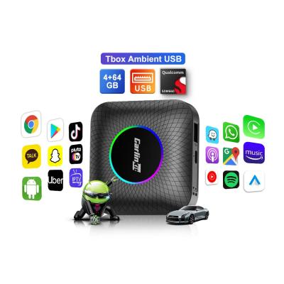 China Cpc200 Tbox Ambient Usb 4G 64Gb Tot 512Gb Android 13 SM6625 Draadloos Carplay Dongle Youtube Netflix Ai Tv Box Te koop