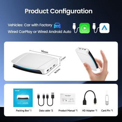 China Tbox UHD USB HDMI Port 8G 128Gb SDM660 Android 13 CarPlay Video Ai Box Wireless Adapter For Wireless Youtube Netflix for sale